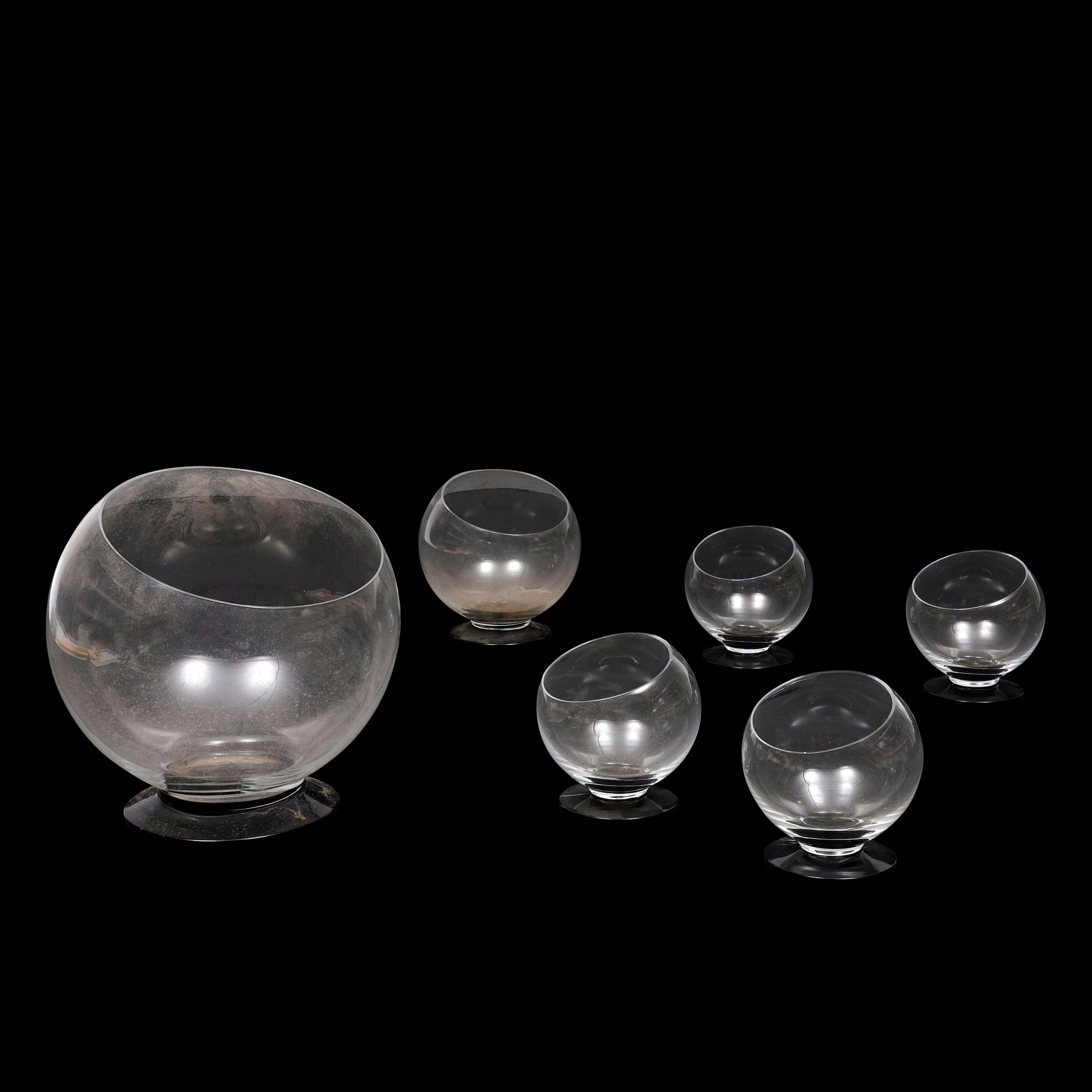 Bonhams Skinner : Twelve Piece Morgantown Glass Punch Set