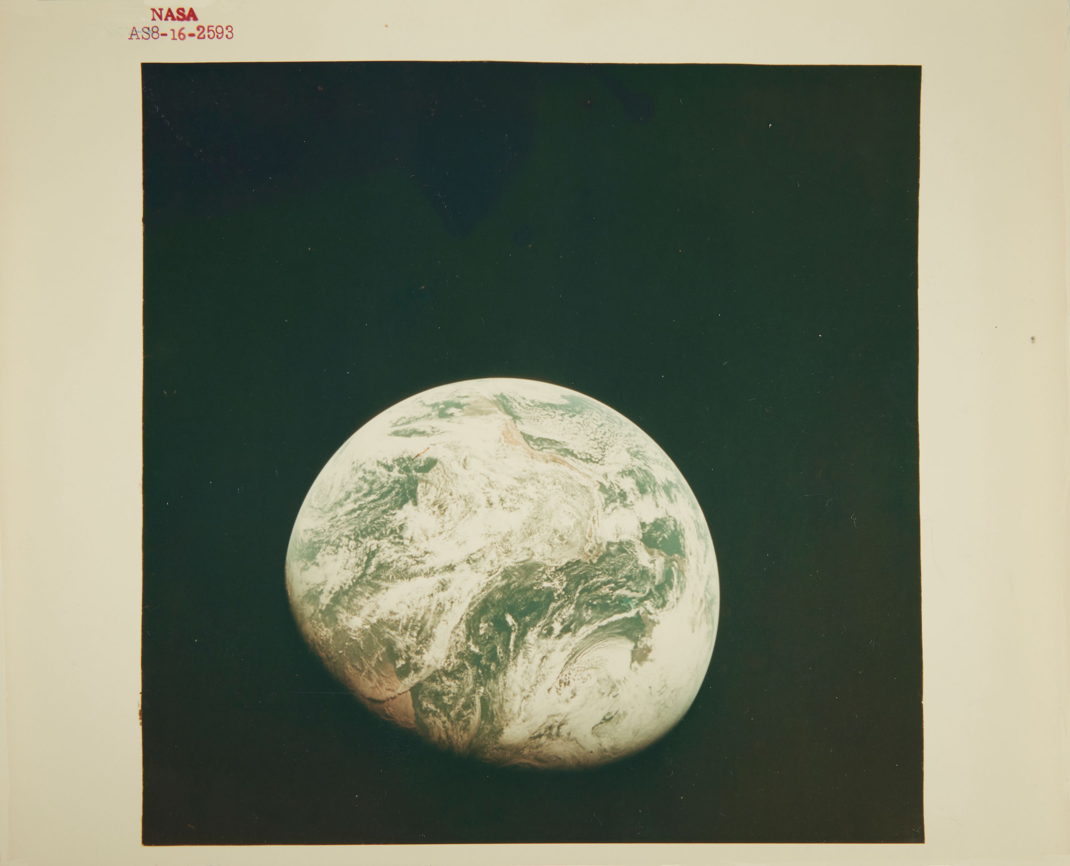 Bonhams : APOLLO 8 FIRST PHOTOGRAPH OF THE EARTH FROM THE MOON TAKEN BY ...