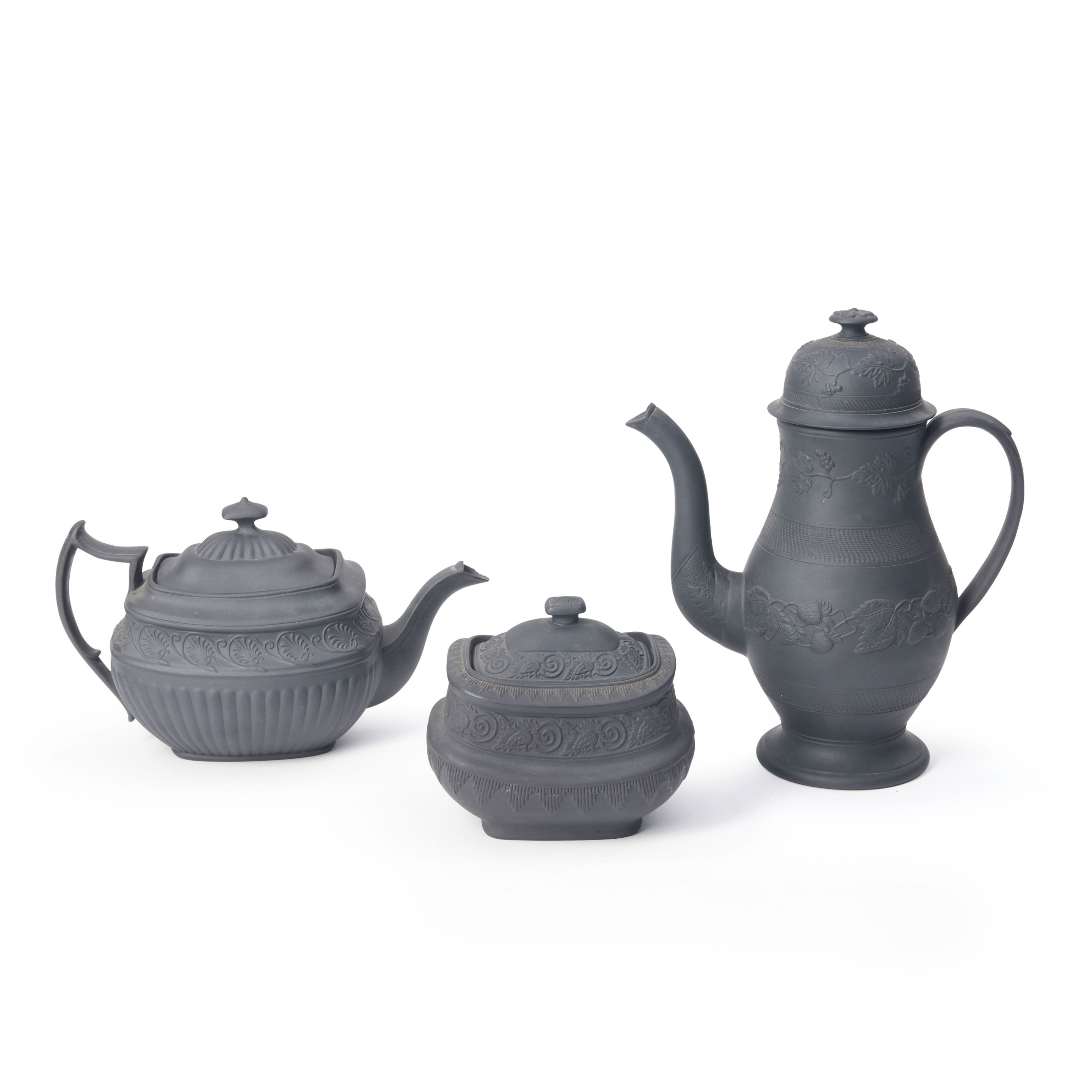 Bonhams Skinner : Three Black Basalt Table Items, England, 18th/19th ...