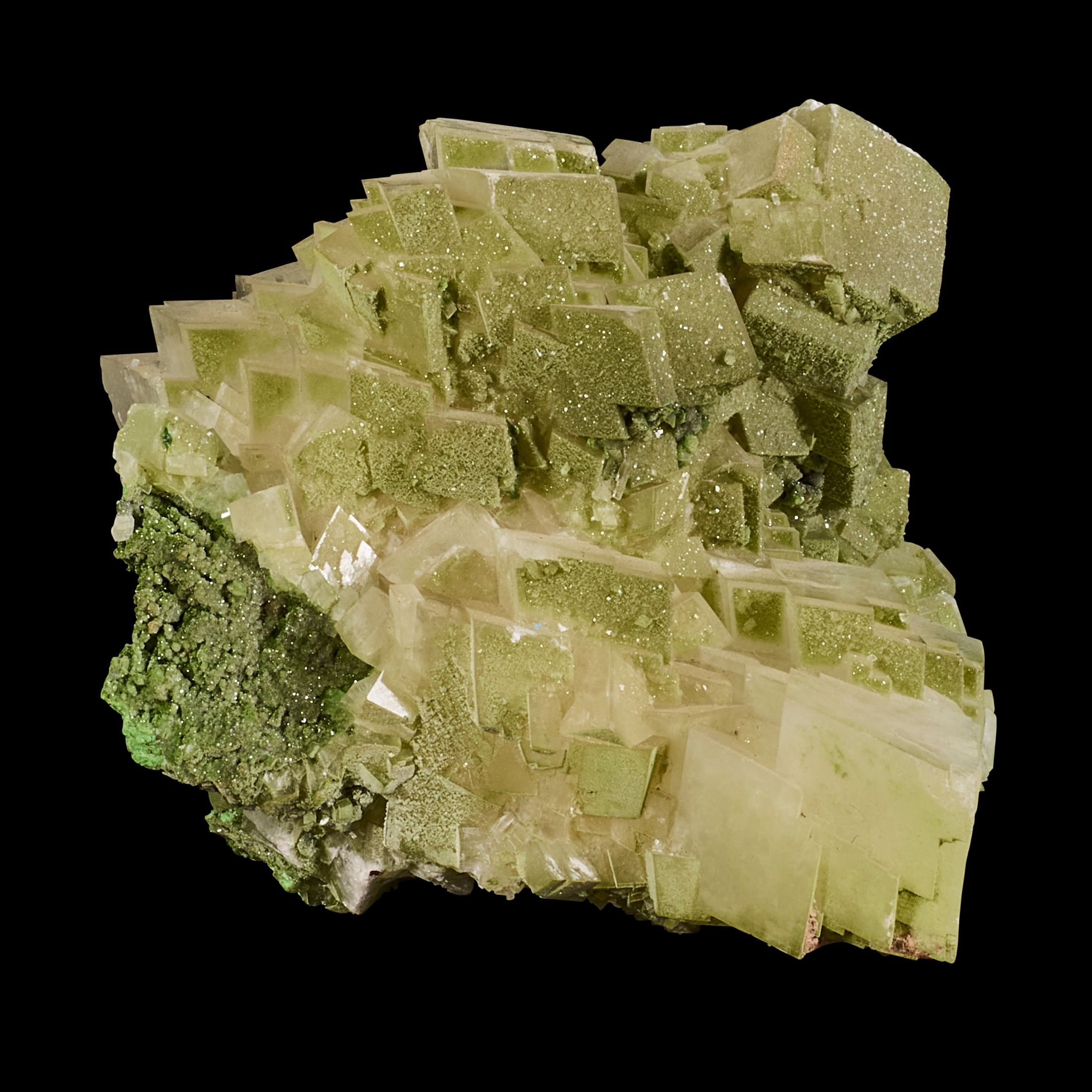 Bonhams : Calcite with Coating of Dugite