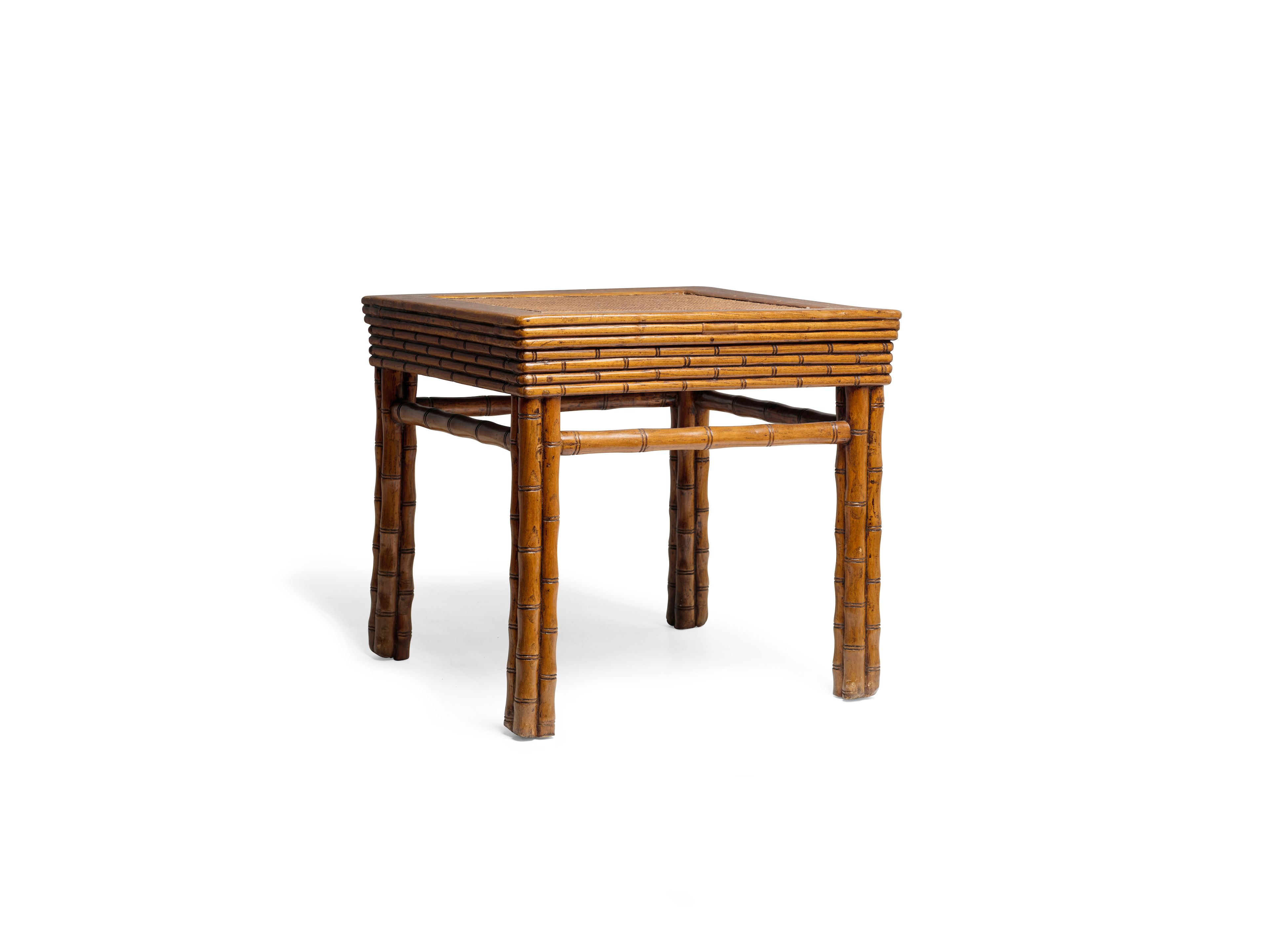 Bonhams : A JUMU FAUX-BAMBOO STOOL, FANGDENG 18th century