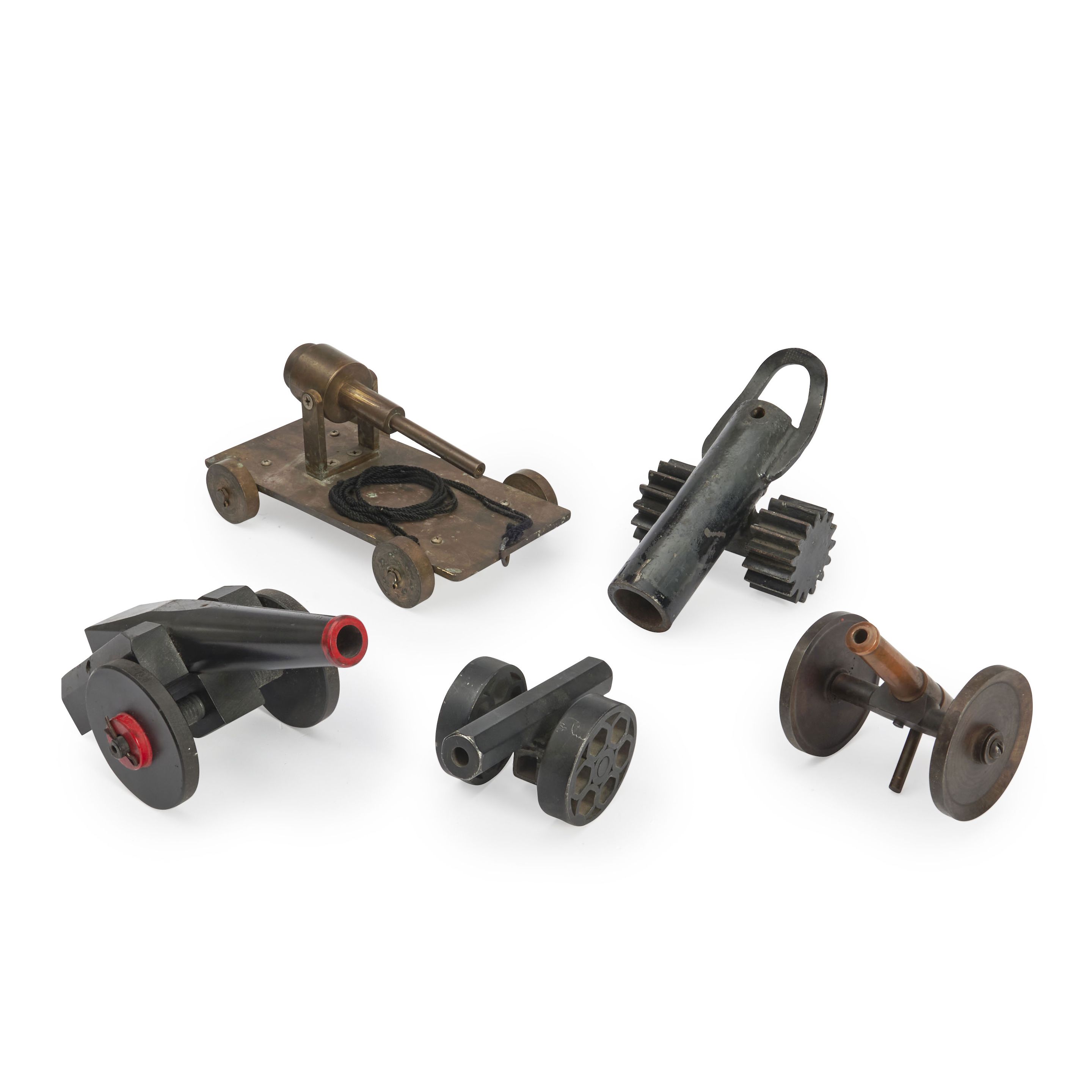 Bonhams Skinner : Five Shop-made Metal Toy Cannons