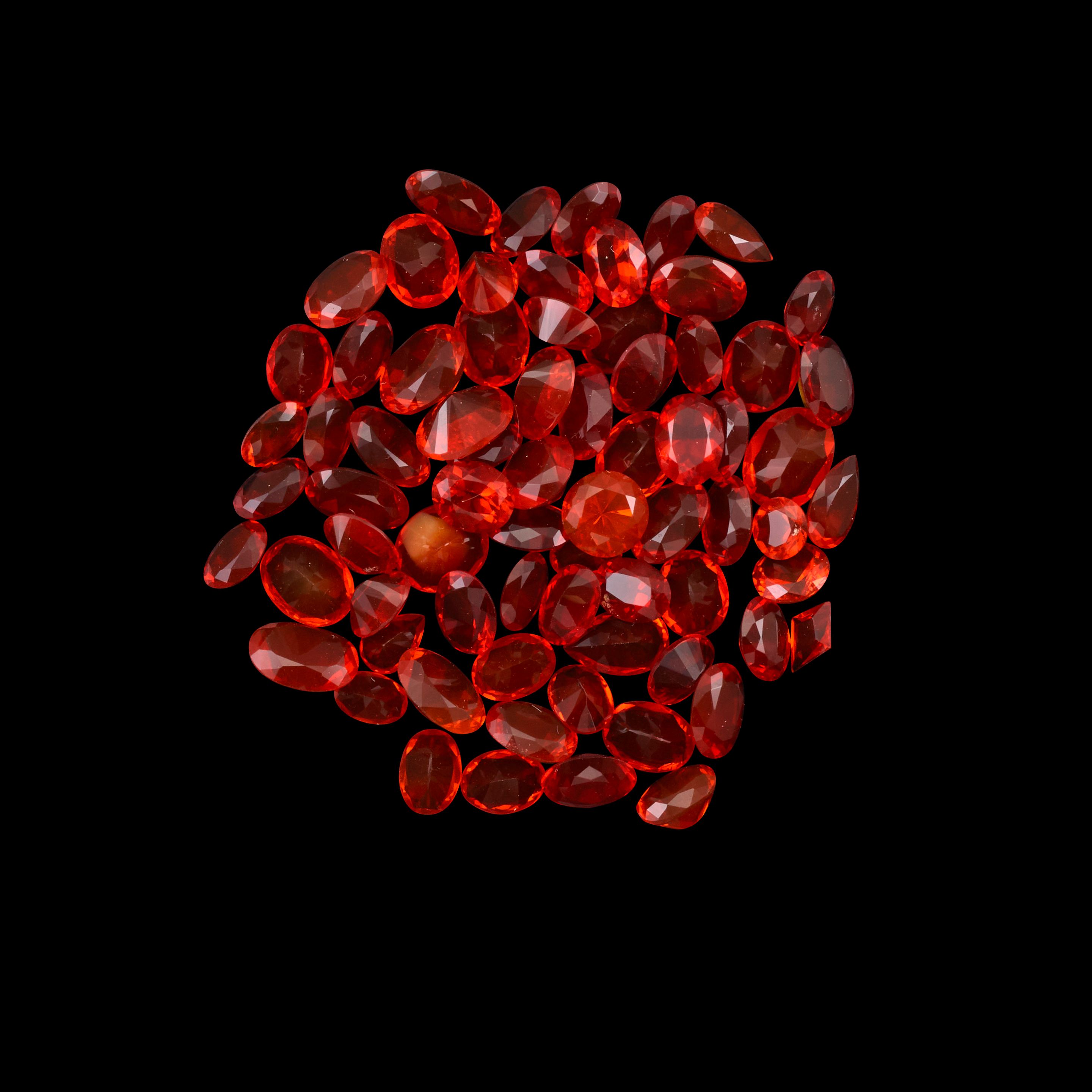 Bonhams : Rich Red Fire Opals