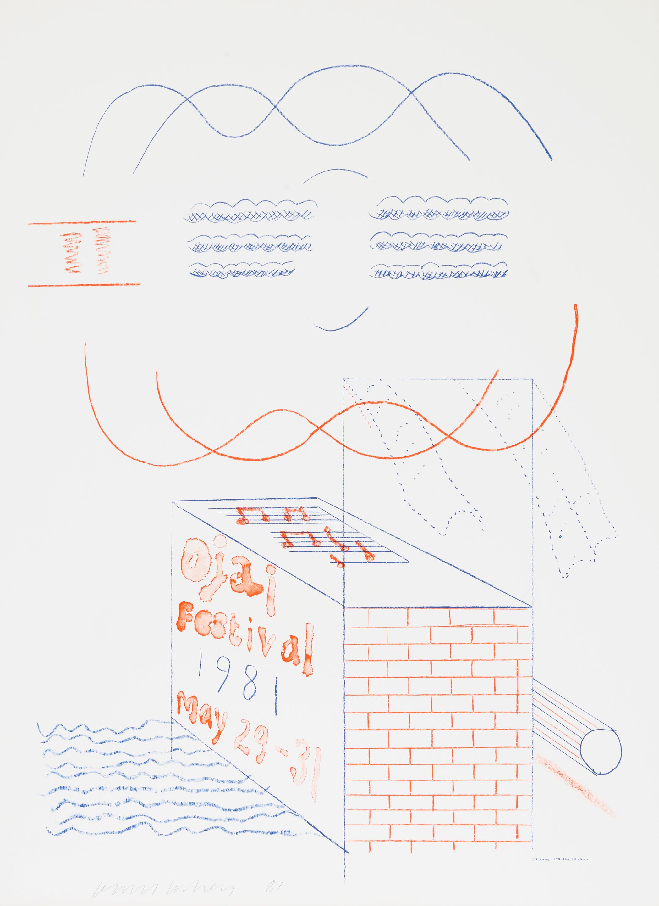 Bonhams : David Hockney (born 1937); Ojai Festival;