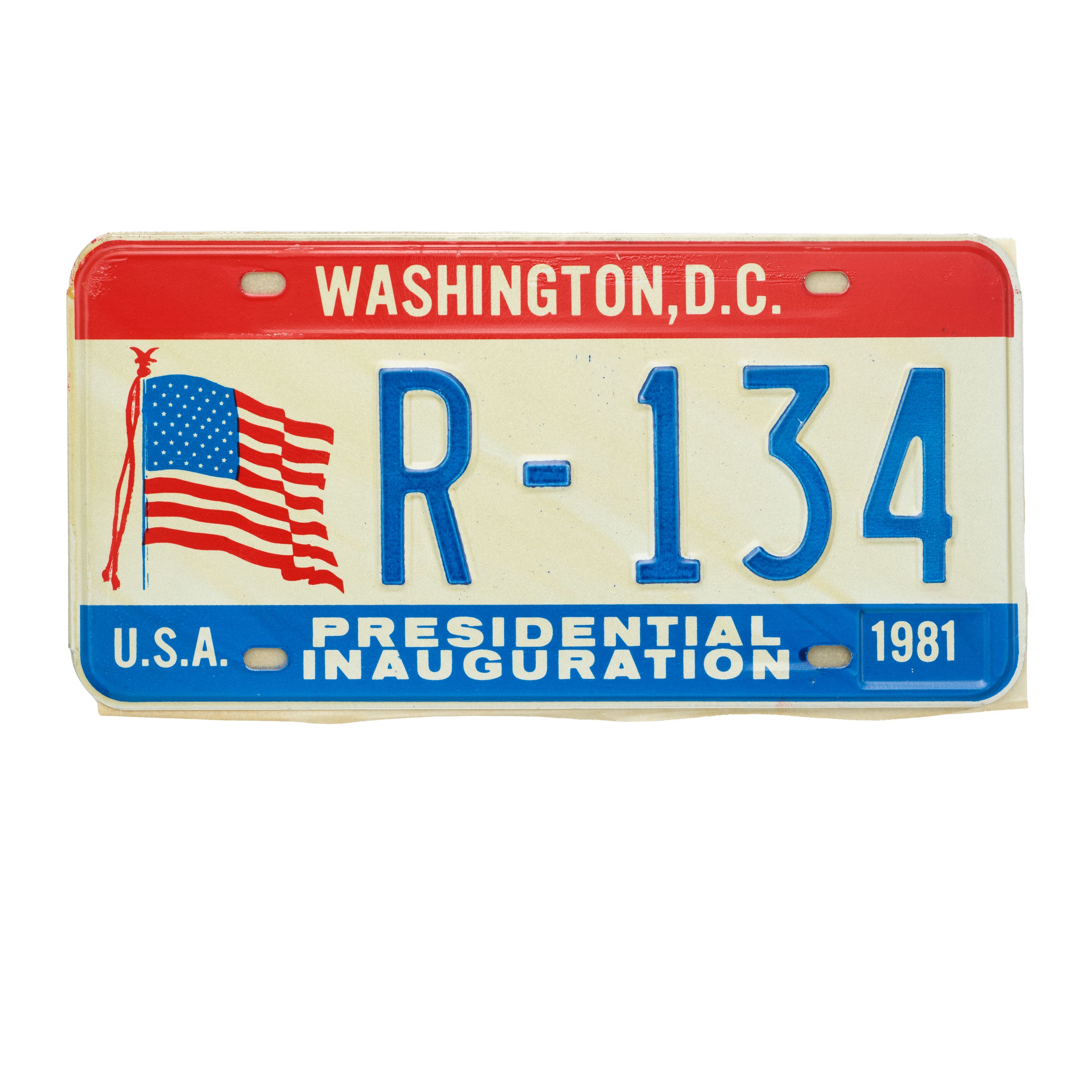 Bonhams : A PAIR OF REAGAN INAUGURATION LICENSE PLATES. Two license ...