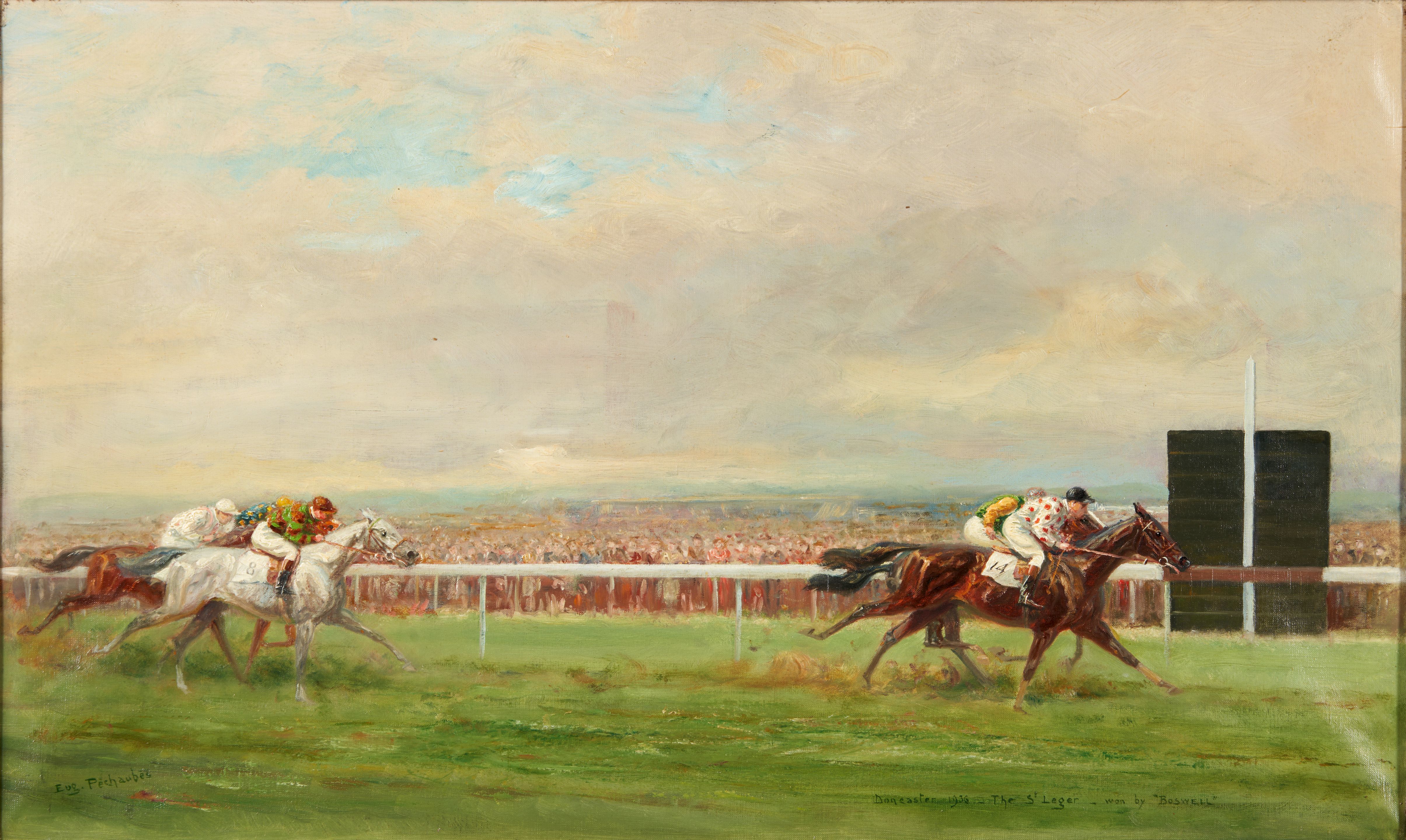 Bonhams Skinner : EUGENE PECHAUBES (FRENCH, 1890-1967) RACE SCENE