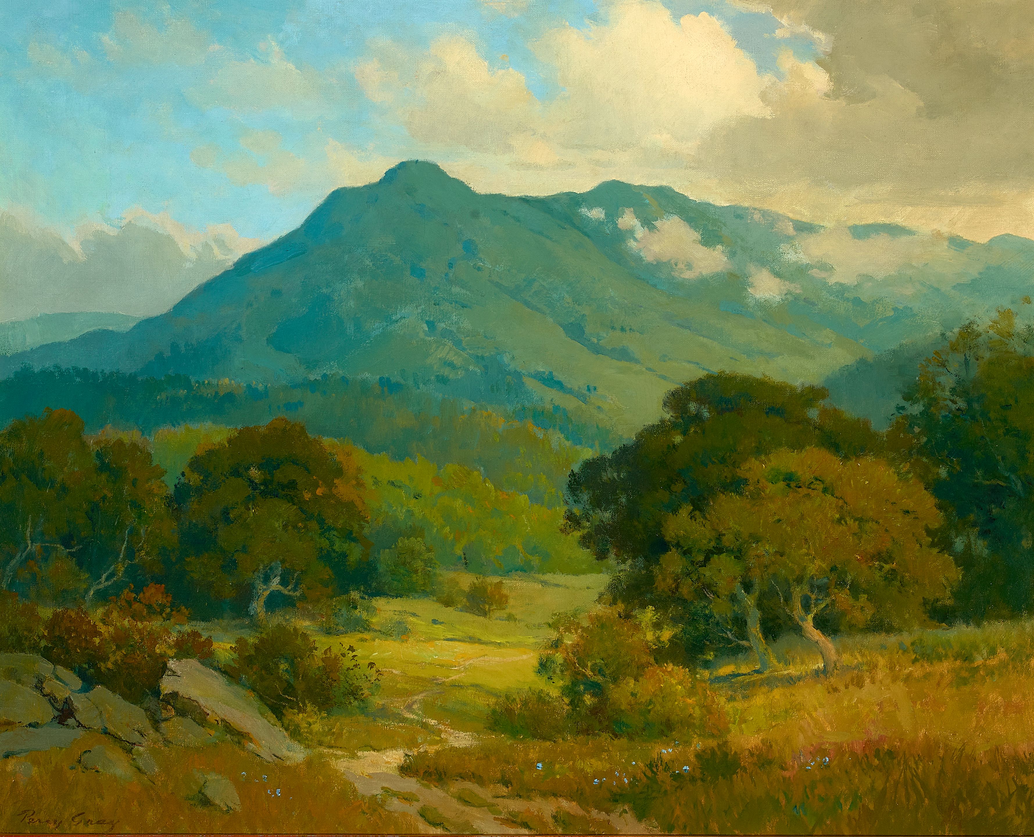 Bonhams : Percy Gray (1869-1952) Mount Tamalpais 26 x 32 in. framed 34 ...