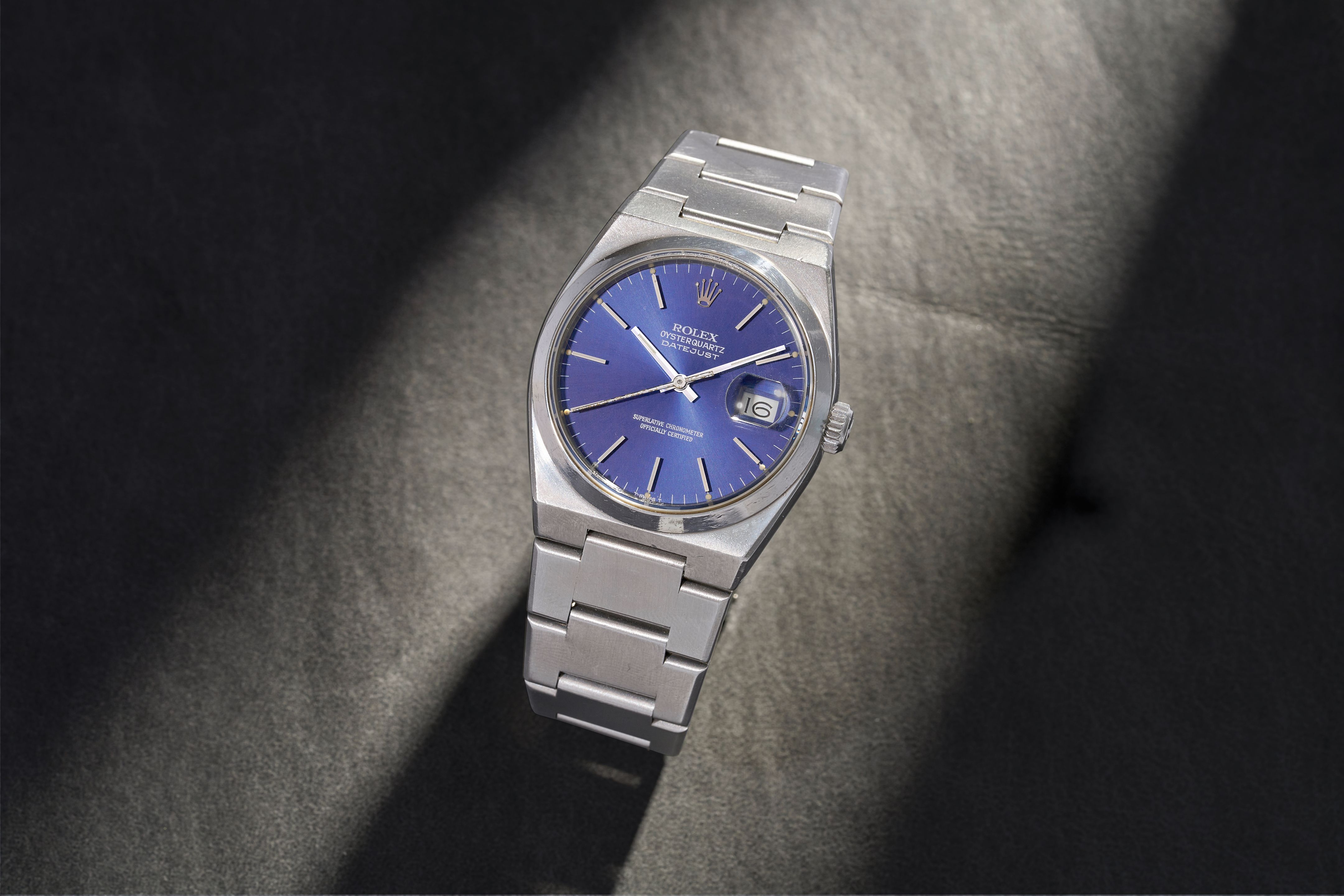 Bonhams : ROLEX. A STAINLESS STEEL QUARTZ CALENDAR BRACELET WATCH ...