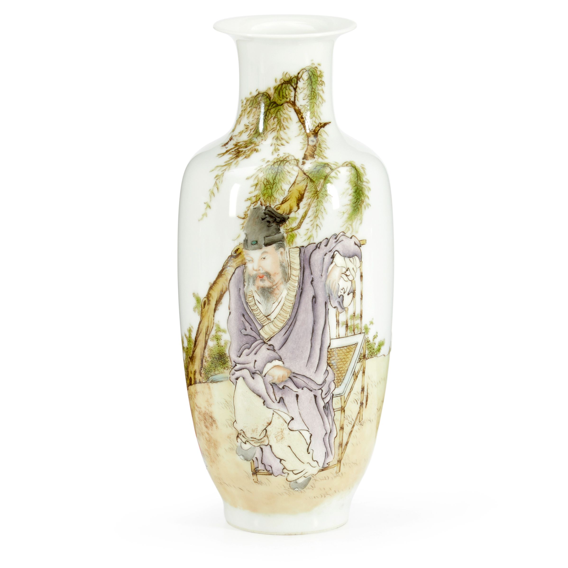 Bonhams Skinner : A POLYCHROME-ENAMELED EGGSHELL VASE