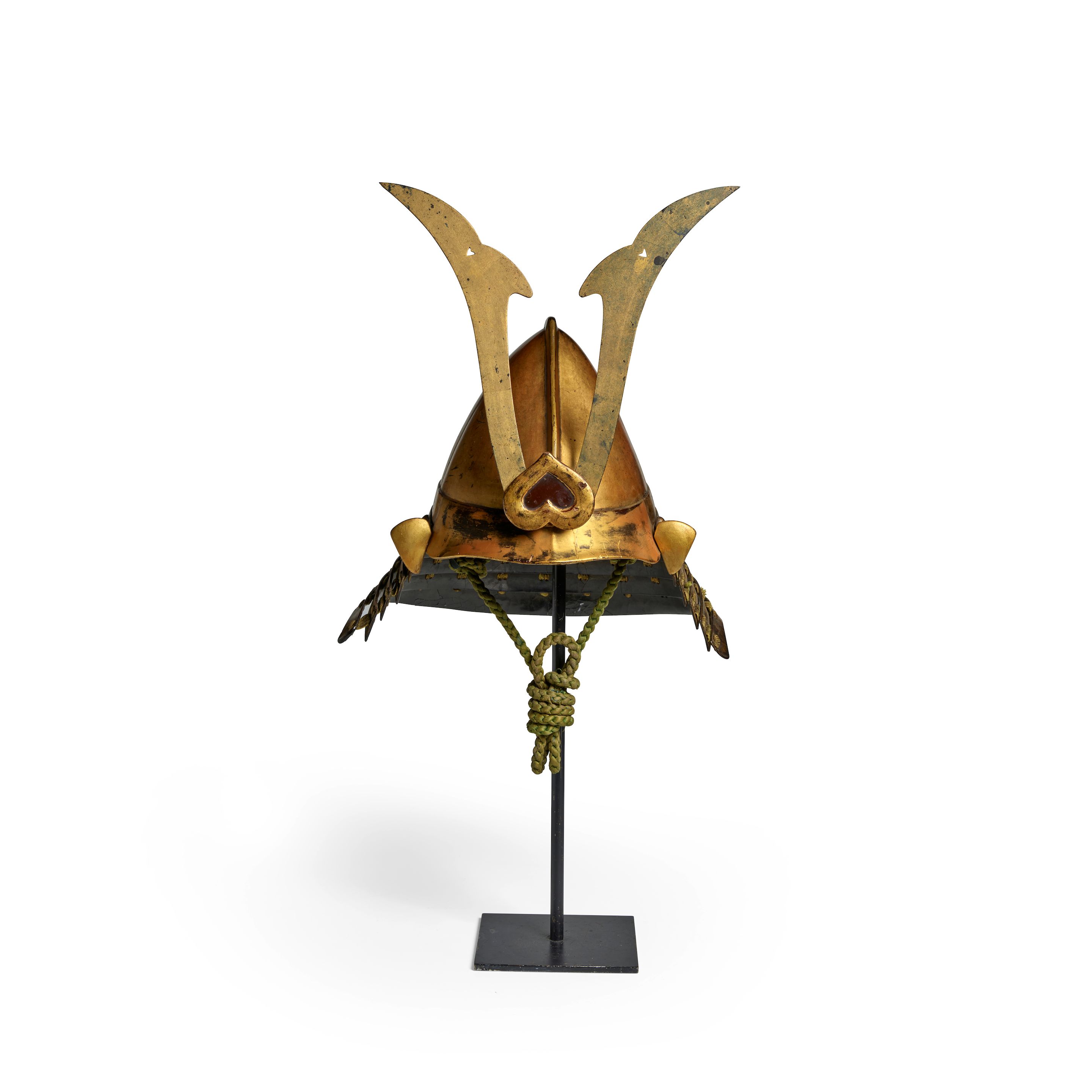 Bonhams : A GOLD-LACQUER NERIKAWA KABUTO (RAWHIDE HELMET) Edo period ...