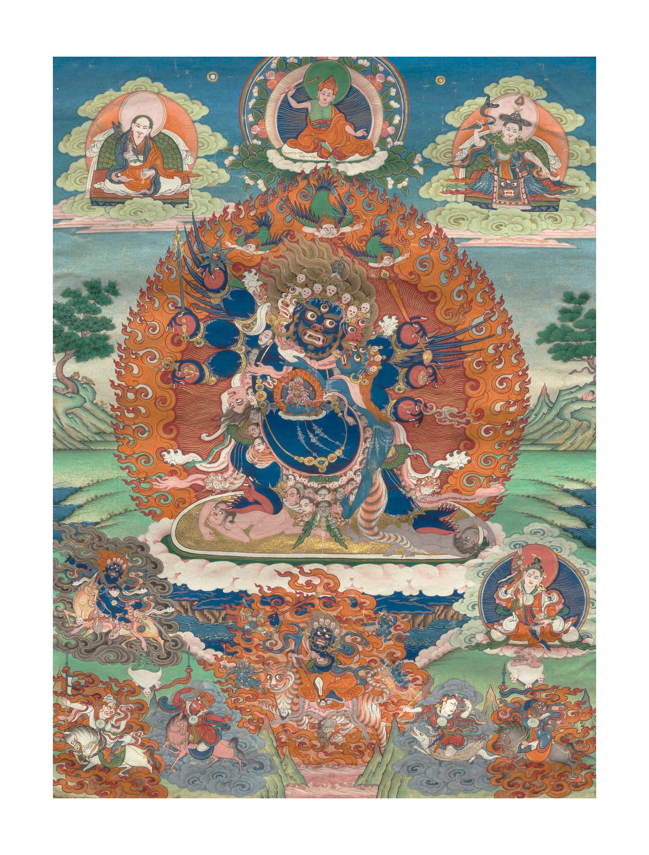 Bonhams : A THANGKA OF KRISHNA YAMARI EASTERN TIBET, KHAM PROVINCE ...