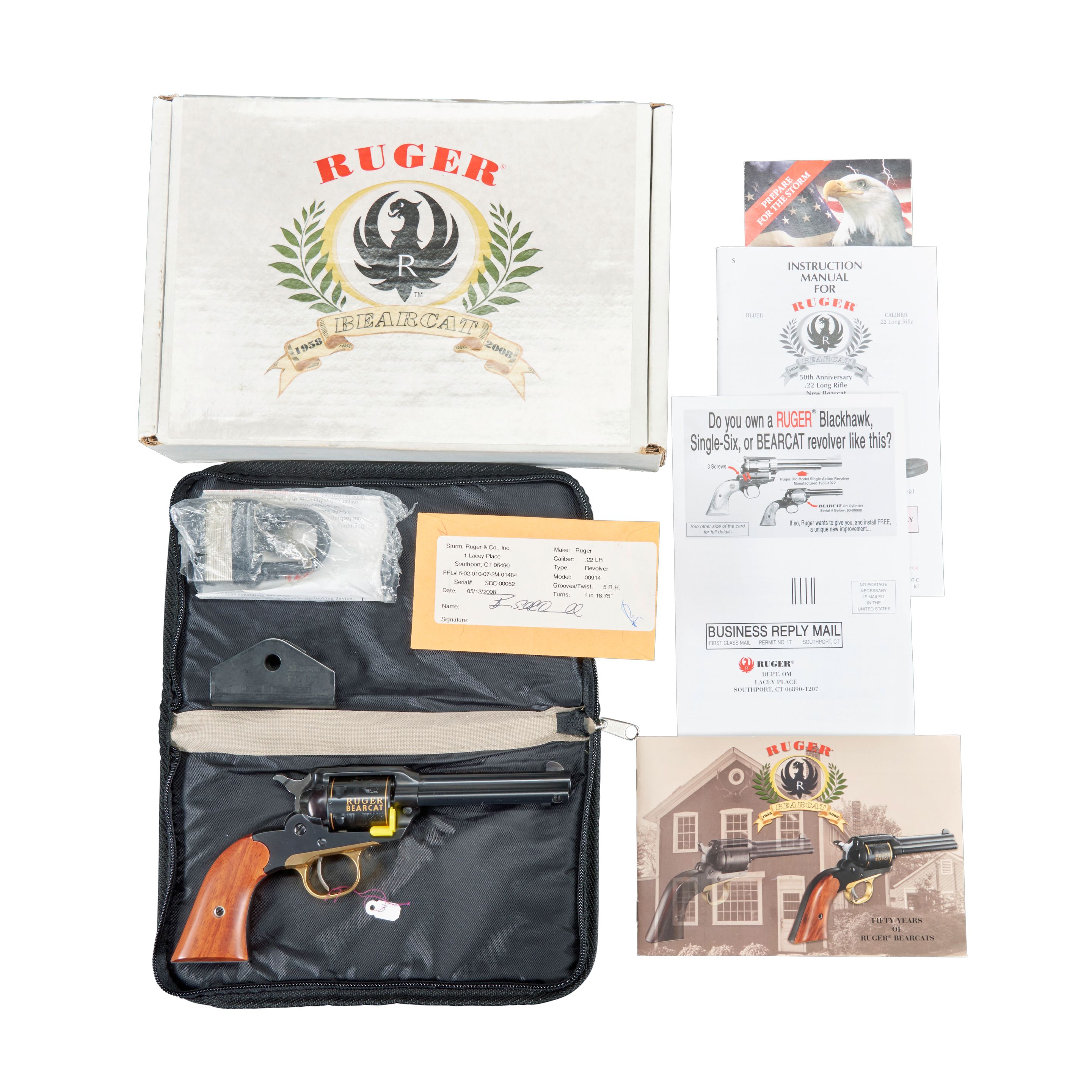 Bonhams Skinner : Ruger 50th Anniversary New Bearcat Two-digit Serial ...