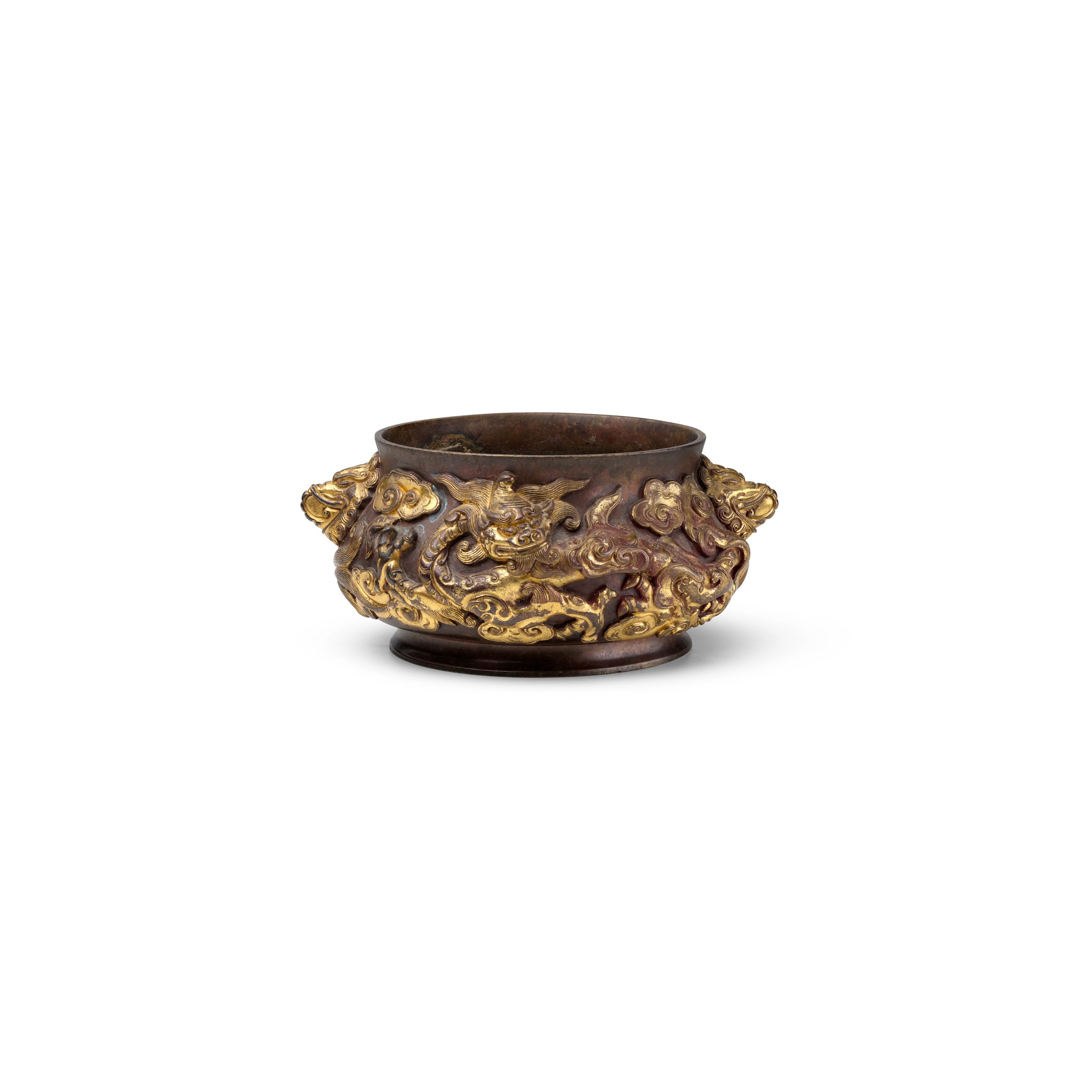 Bonhams : A GILT-BRONZE 'DRAGON' GUI-FORM CENSER Xuande Mark, 17th century