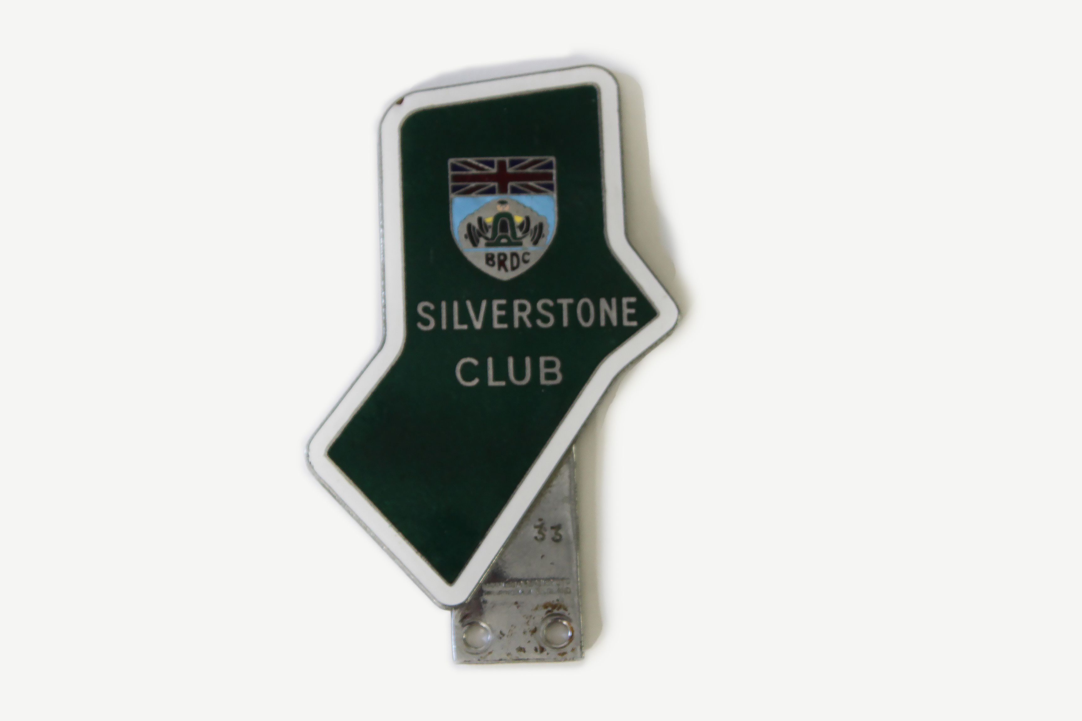 Bonhams Cars : A BRDC Silverstone enamel car badge