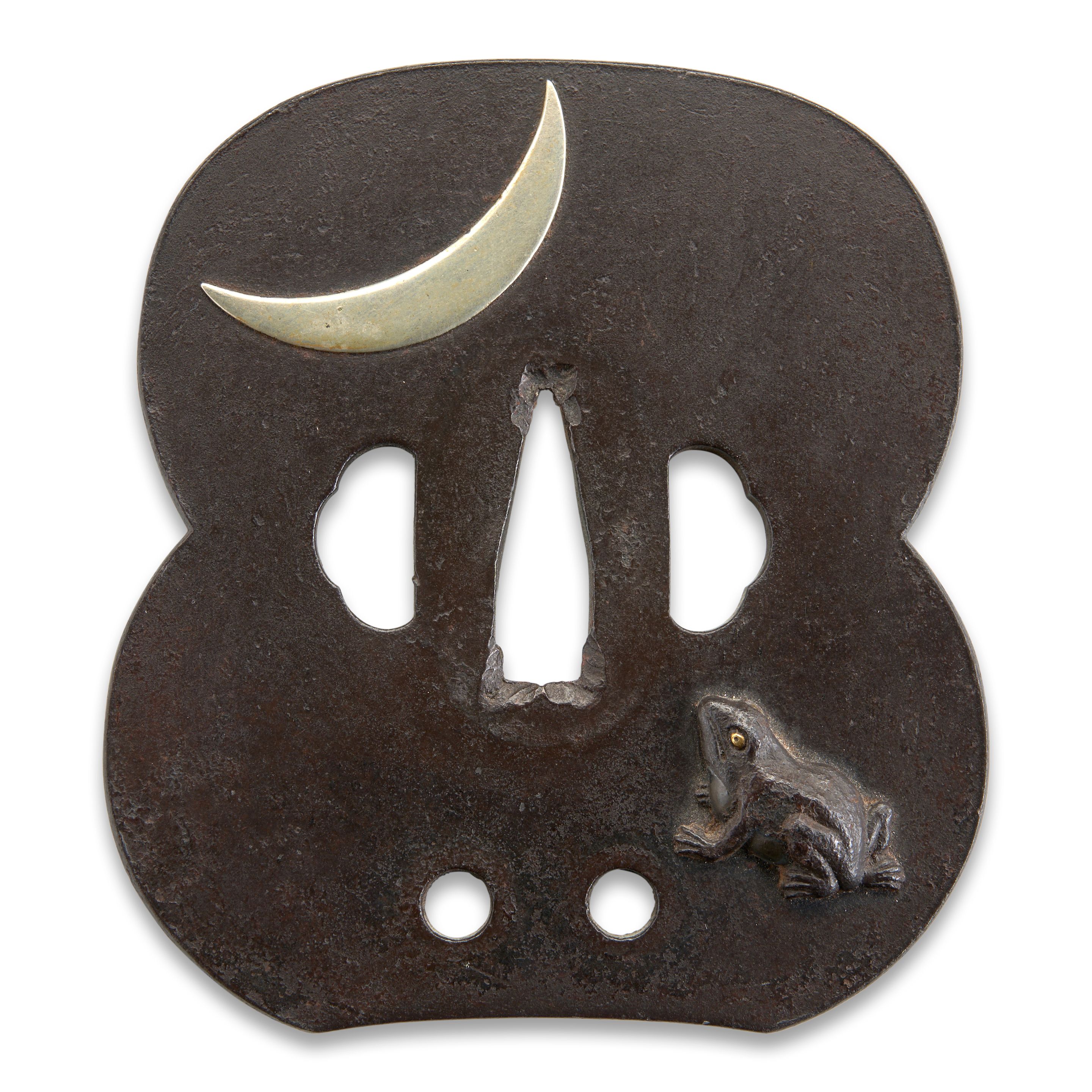 Bonhams Skinner : AN IRON YASUCHIKA-STYLE KASANE MOCHI-FORM TSUBA Edo ...