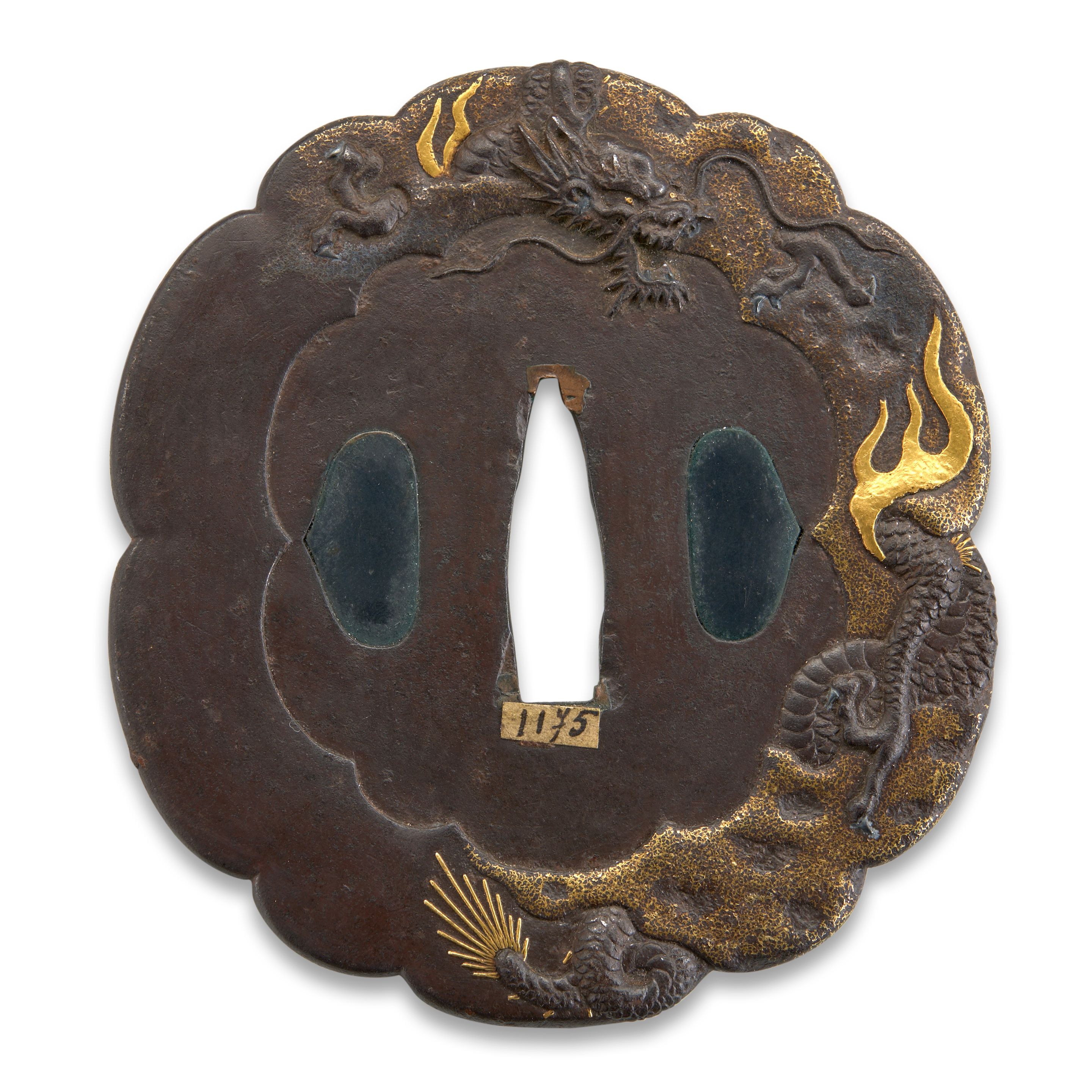 Bonhams Skinner : AN IRON EDO HIGO SCHOOL TSUBA WITH DRAGON AND CLOUDS ...
