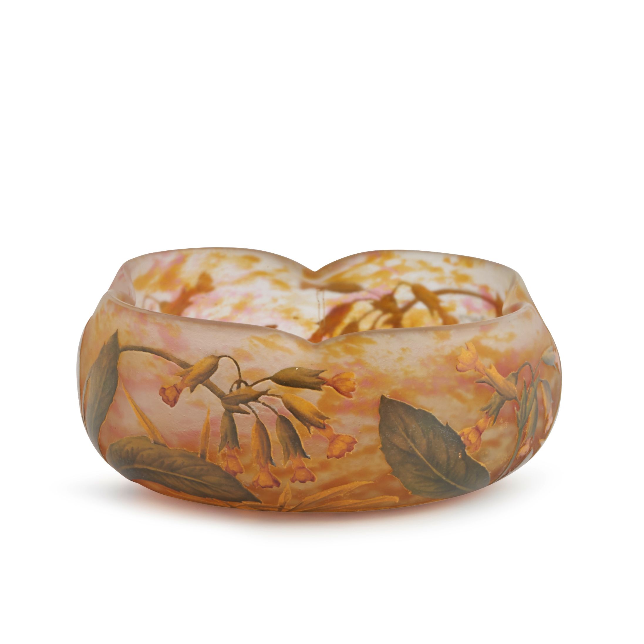 Bonhams Skinner : DAUM VITRIFIED CAMEO GLASS BOWL WITH PRIMROSES Nancy ...