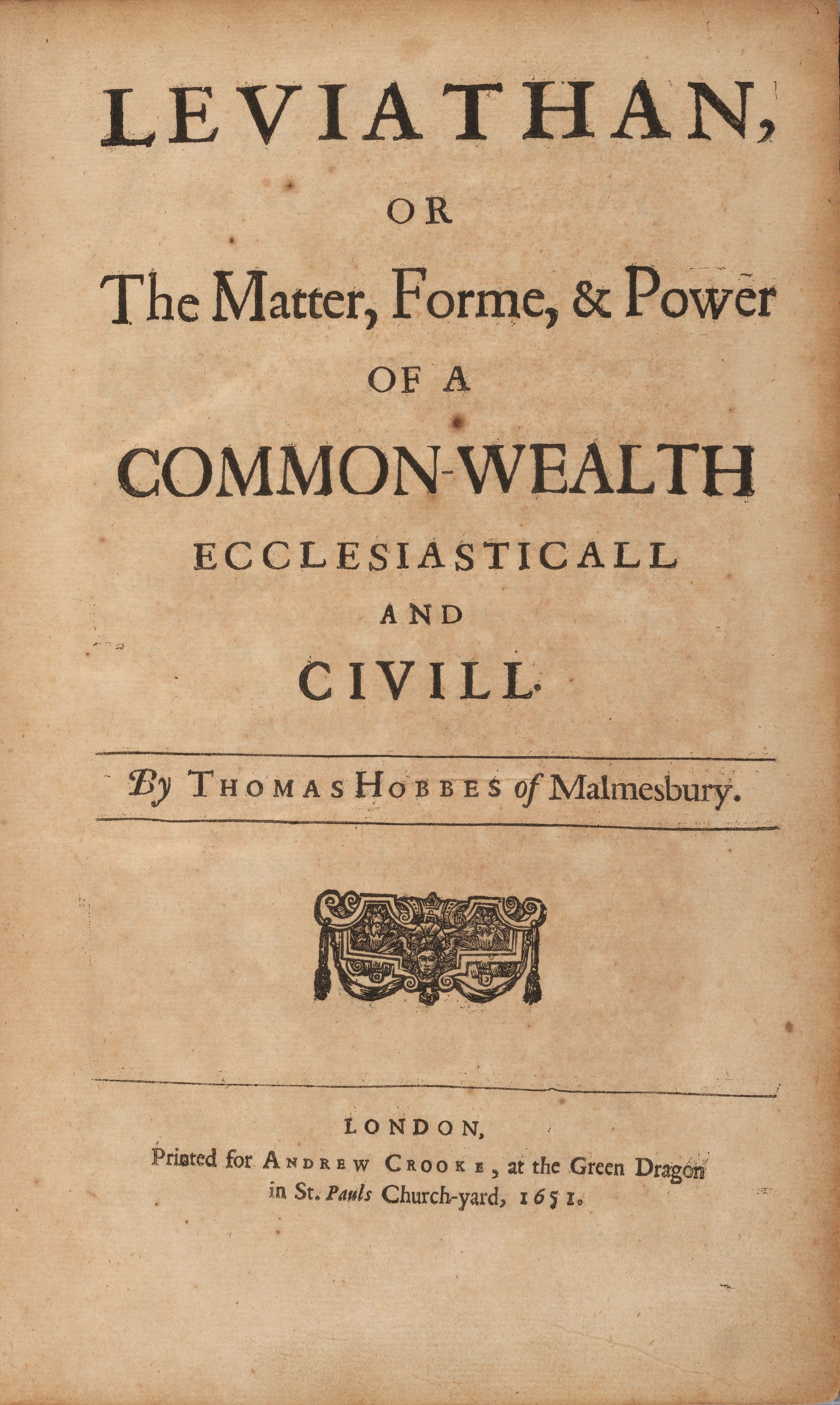Leviathan Book Hobbes Leviathan First Edition Thomas Hobbes Bauman